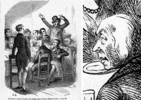 Rastignac dîne à la pension Vauquer (Le Père Goriot, Rançon 1852 ...