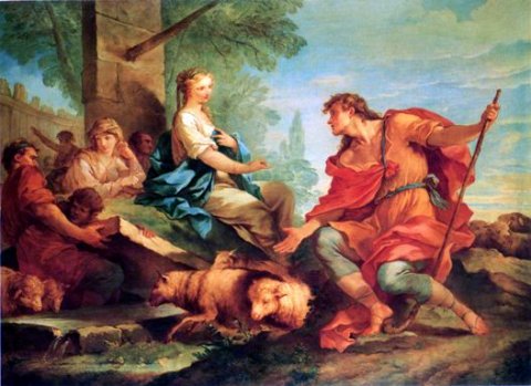 La Rencontre de Jacob et de Rachel au puits - Natoire | Utpictura18