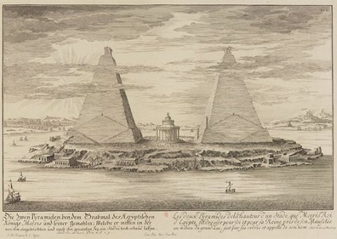 Les deux pyramides de Moéris (Entwurff…, 1721) - Fischer von Erlach ...